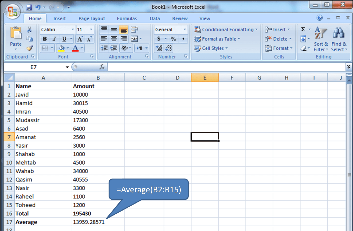 3 Excel Formula – SUM, Subtraction Average » NetworkUstad